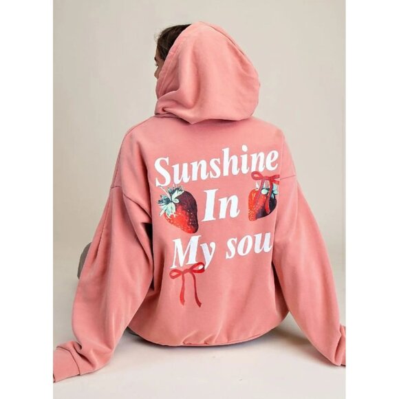 easel | Tops | Nwt Easel Sunshine In My Soul Hoodie Sweatshirt ...